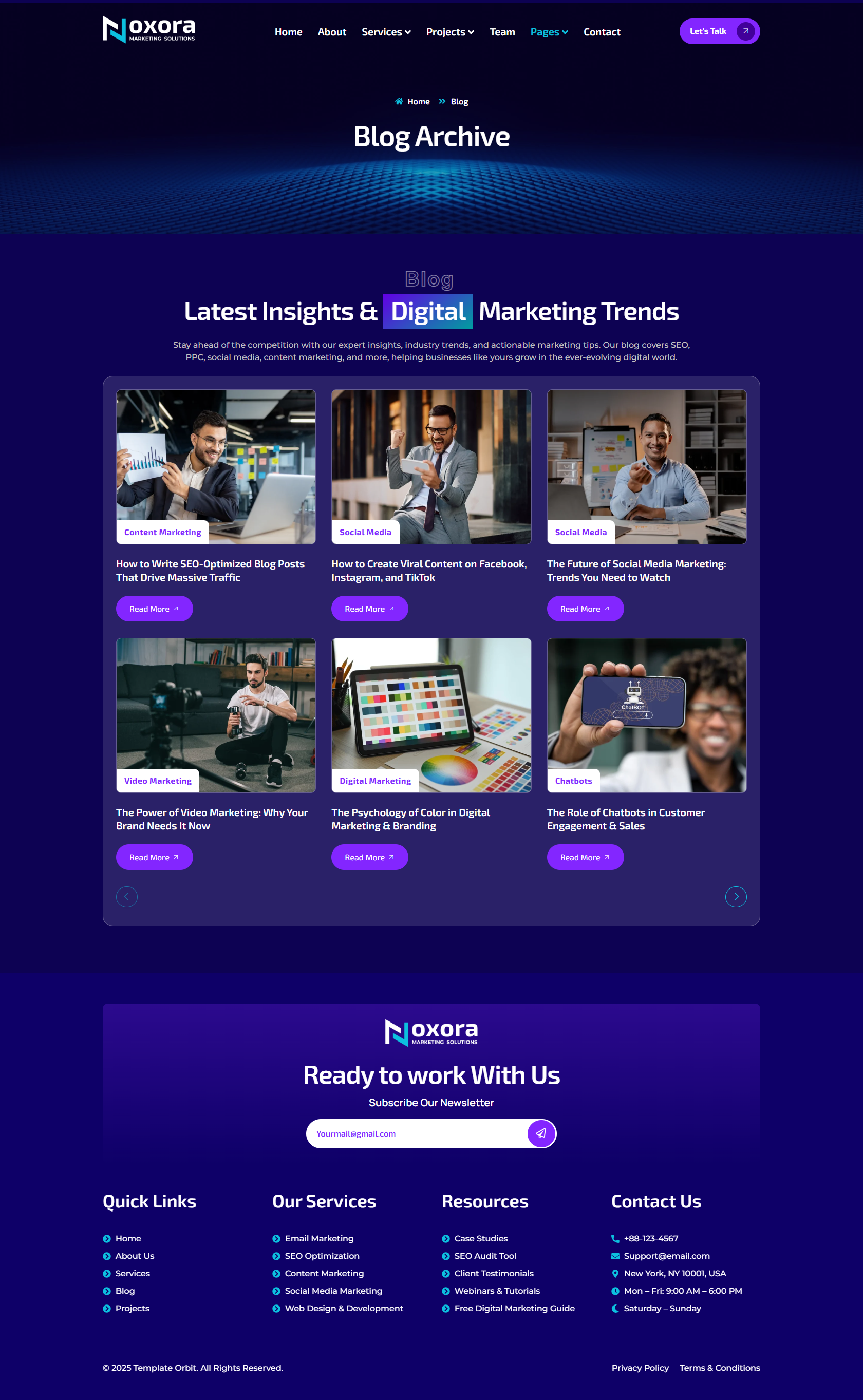 Noxora — Digital Marketing Agency Elementor Template Kit by TemplateNitro